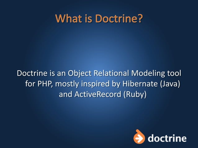 Doctrine 2.0 Enterprise Persistence Layer for PHP | PPT