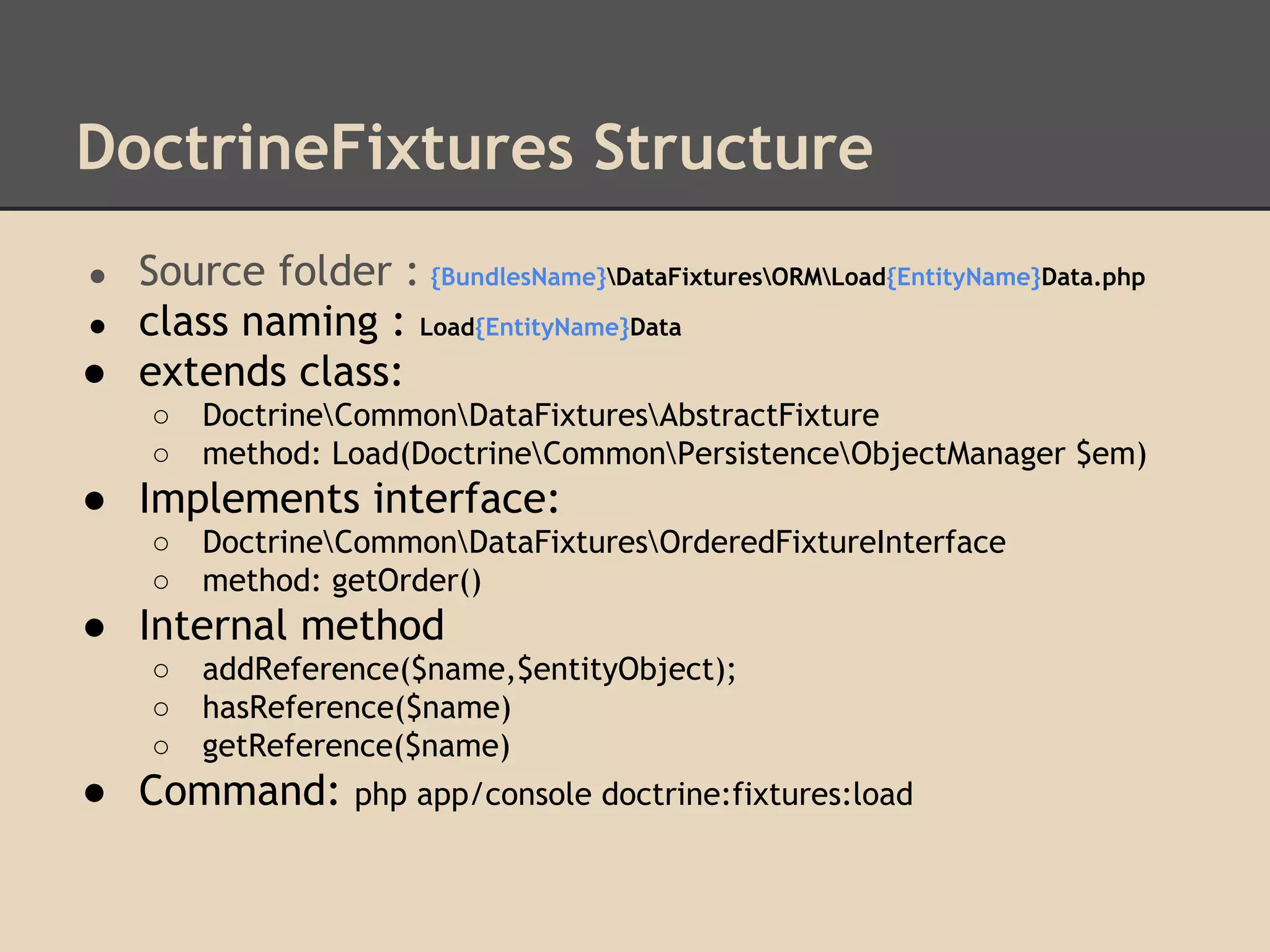Doctrine fixtures | PPT