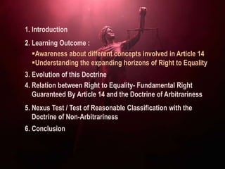 Doctrine non-arbitrariness under Article 14 | PPTX