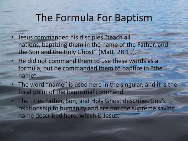 Doctrine of baptism | PPTX