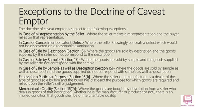 Doctrine of caveat emptor | PPTX | Consumer Issues | Business
