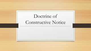 Doctrine of Constructive Notice.pptjjnnjx | PPTX
