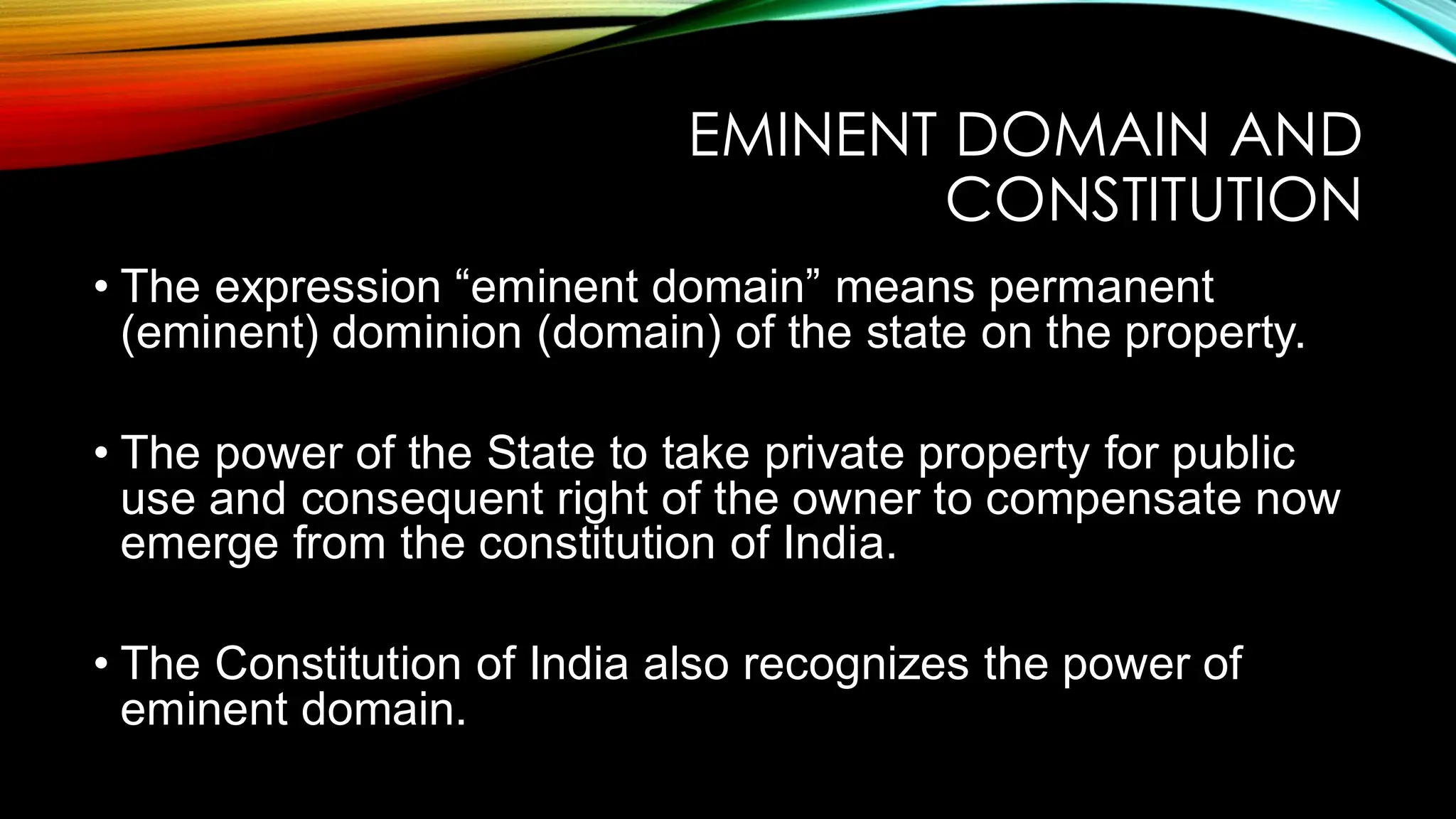 Doctrine of Eminent Domain Share Document PPT | PDF
