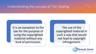 Doctrine of Fair Use in Copyright | Biswajit Sarkar | PPTX