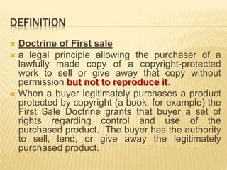 First Sale Doctrine