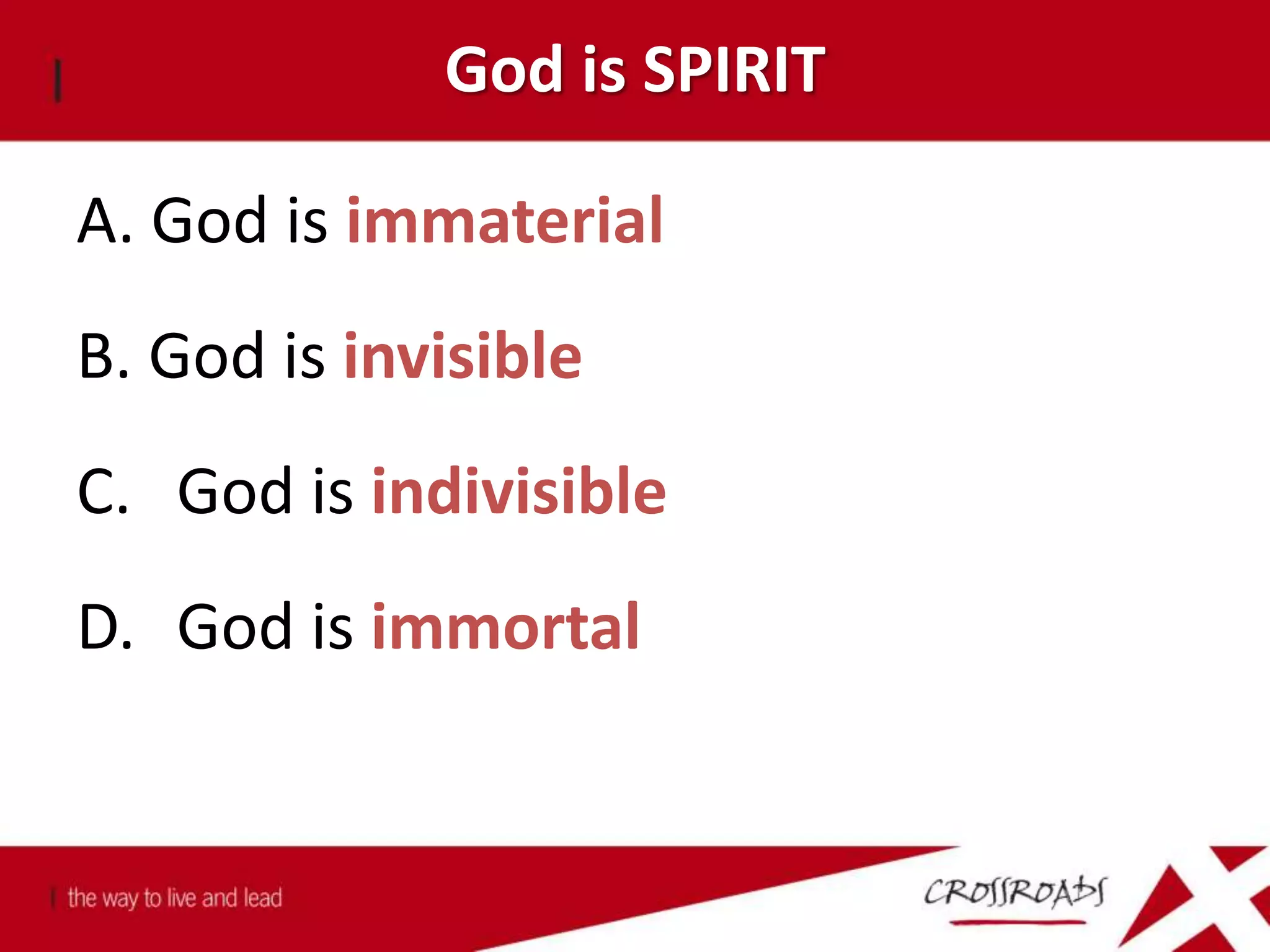 The Doctrine of God 1 | PPTX