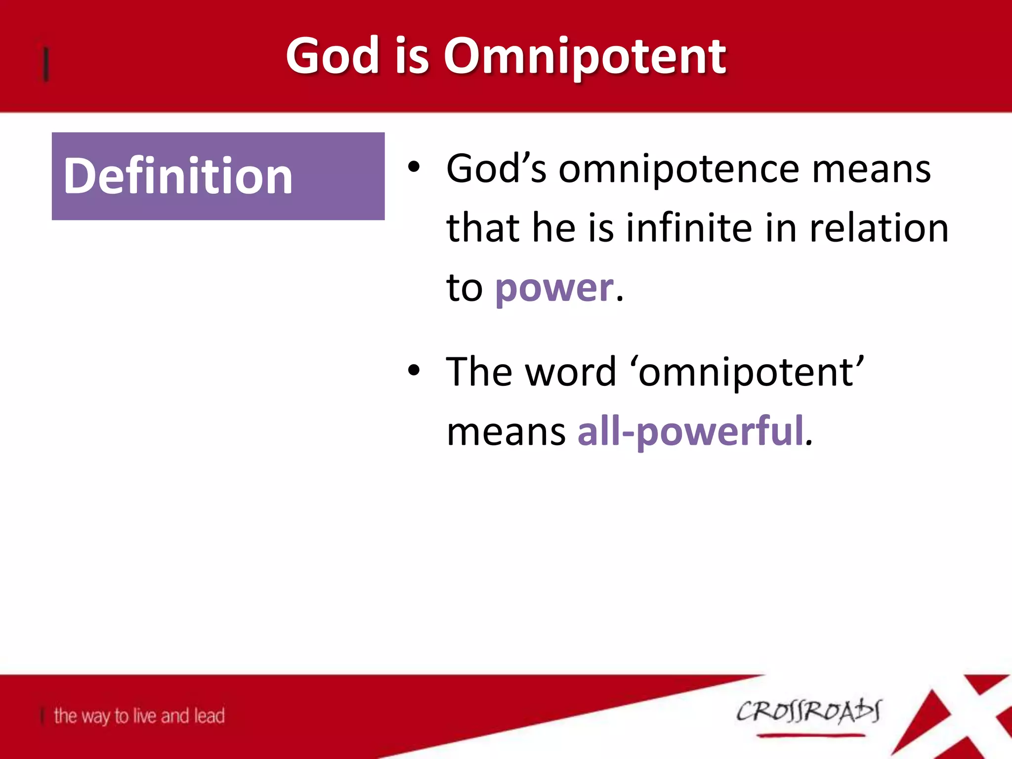The Doctrine of God 1 | PPTX