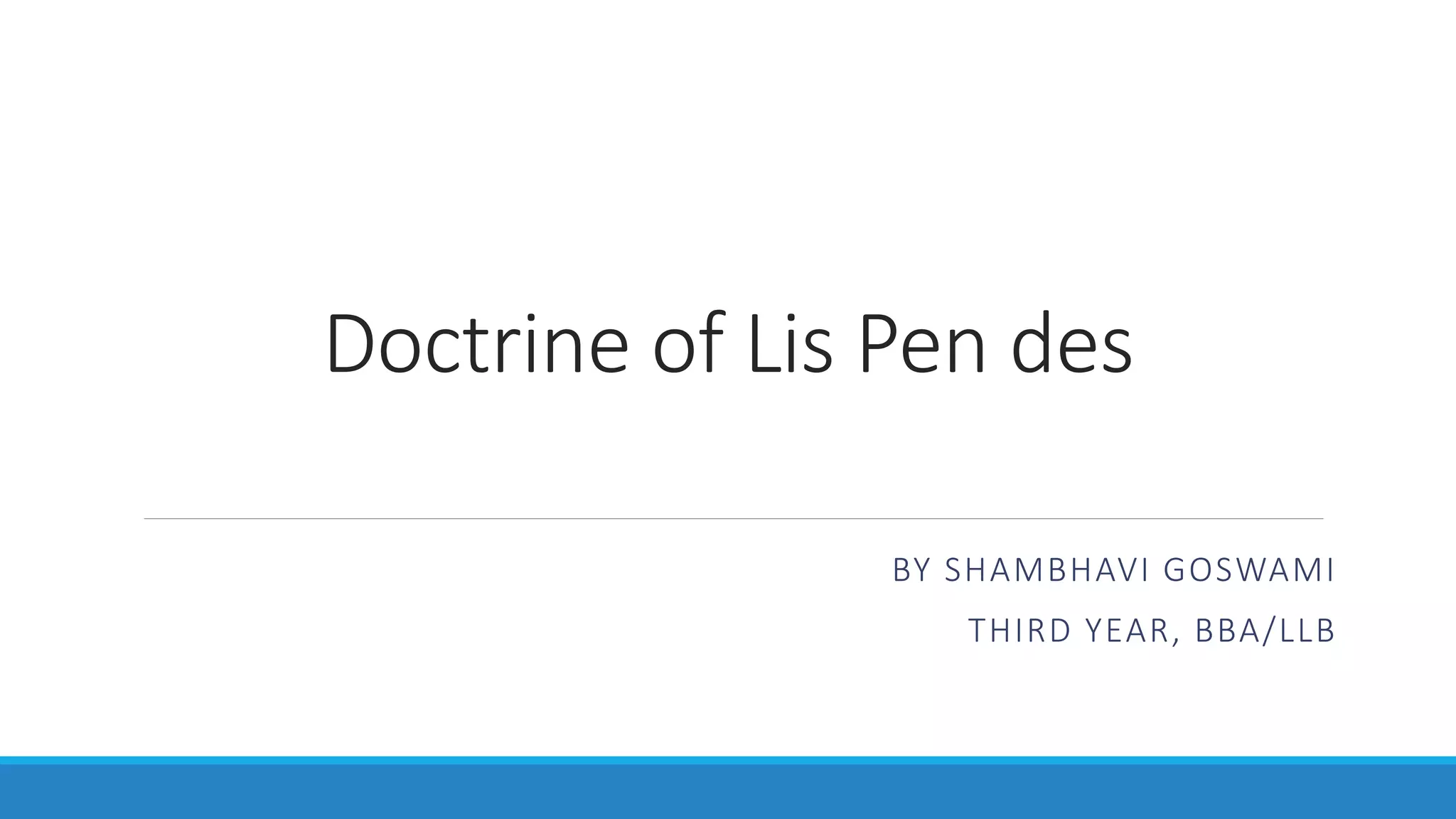 Doctrine of Lis Pen des.pptx