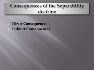 Doctrine of separability | PPTX