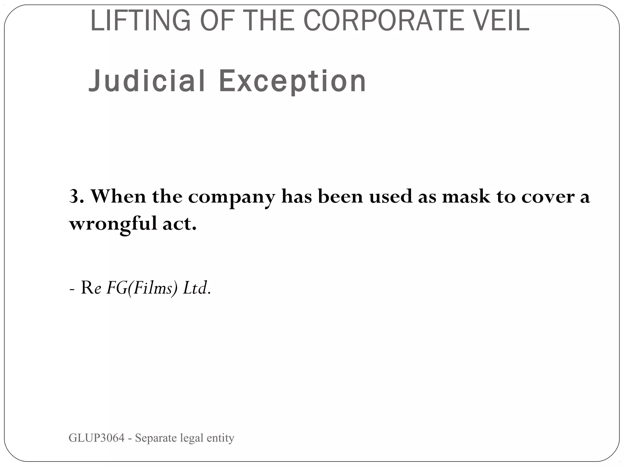 Doctrine of separate_legal_entity company law | PPT Doctrine of separate_legal_entity company law | PPT