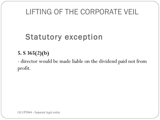 Doctrine of separate_legal_entity company law | PPT | Business ...
