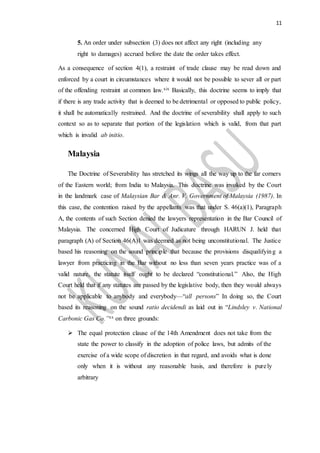 Doctrine of Severability in Law | DOCX