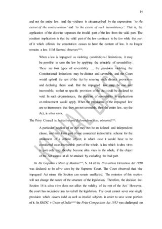 Doctrine of Severability in Law | DOCX