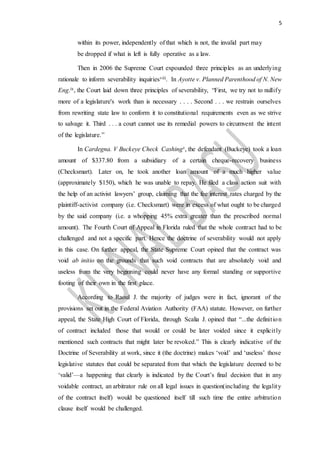 Doctrine of Severability in Law | DOCX