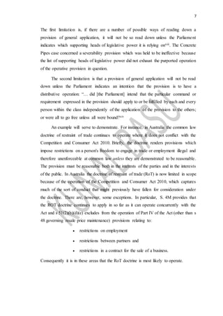 Doctrine of Severability in Law | DOCX