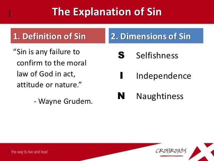 The Doctrine of Sin