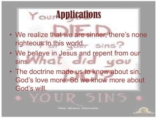 Doctrine of sin | PPTX | Christianity | Religion & Spirituality
