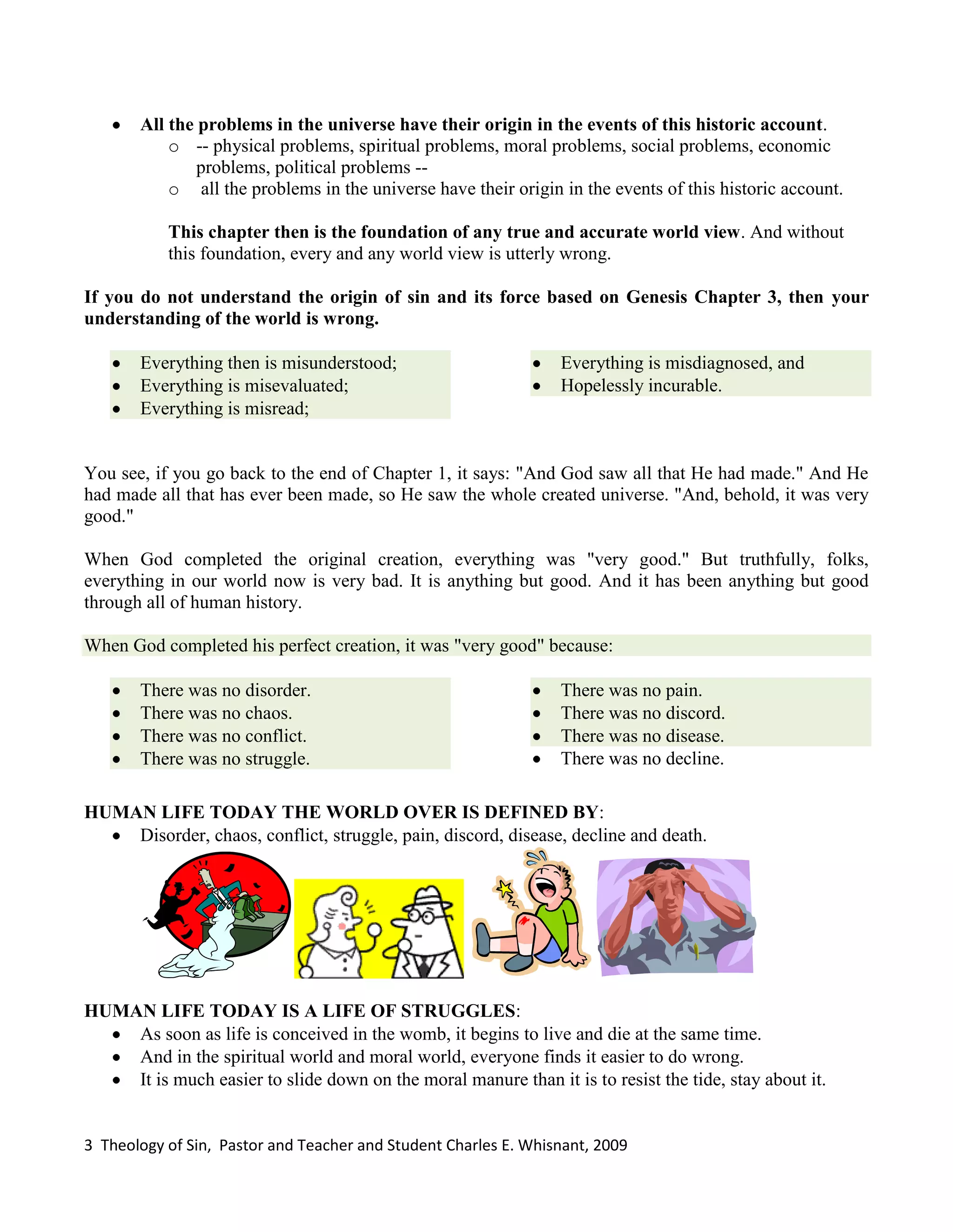 Doctrine Of Sin Outline Cew | DOCX | Christianity | Religion & Spirituality