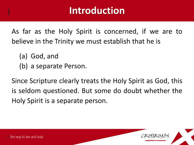 Doctrine of the Holy Spirit 1 | PPTX