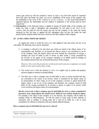 Doctrine of ultra vires | PDF