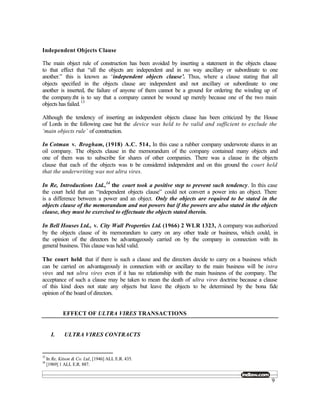 Doctrine of ultra vires | PDF