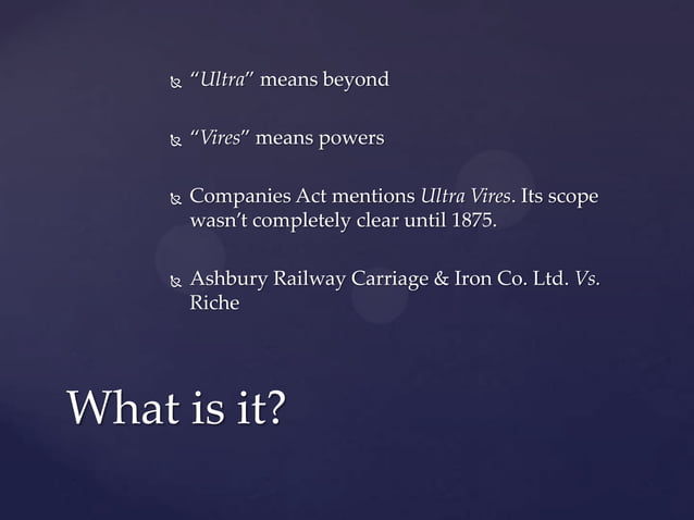 Doctrine of Ultra Vires | PPTX