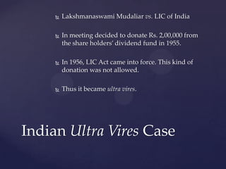 Doctrine of Ultra Vires | PPTX