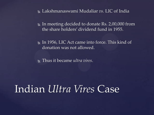 Doctrine of Ultra Vires | PPTX