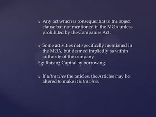 Doctrine of Ultra Vires | PPTX