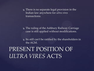 Doctrine of Ultra Vires | PPTX