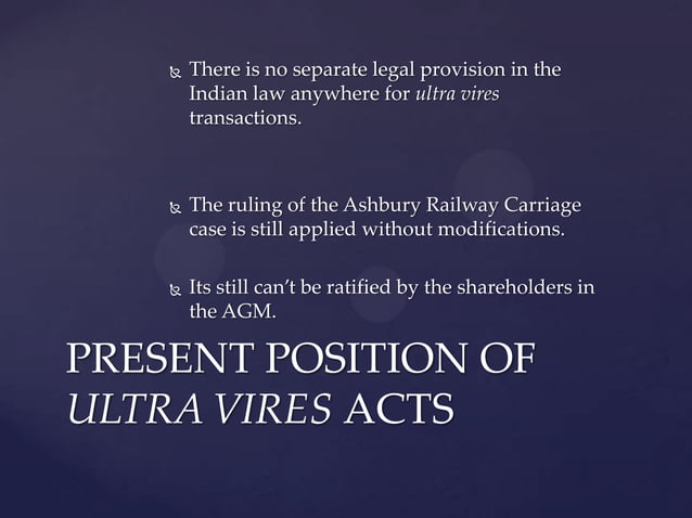 Doctrine of Ultra Vires | PPTX