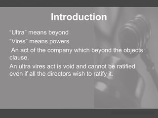Doctrine of ultravires | PPT