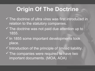 Doctrine of ultravires | PPT