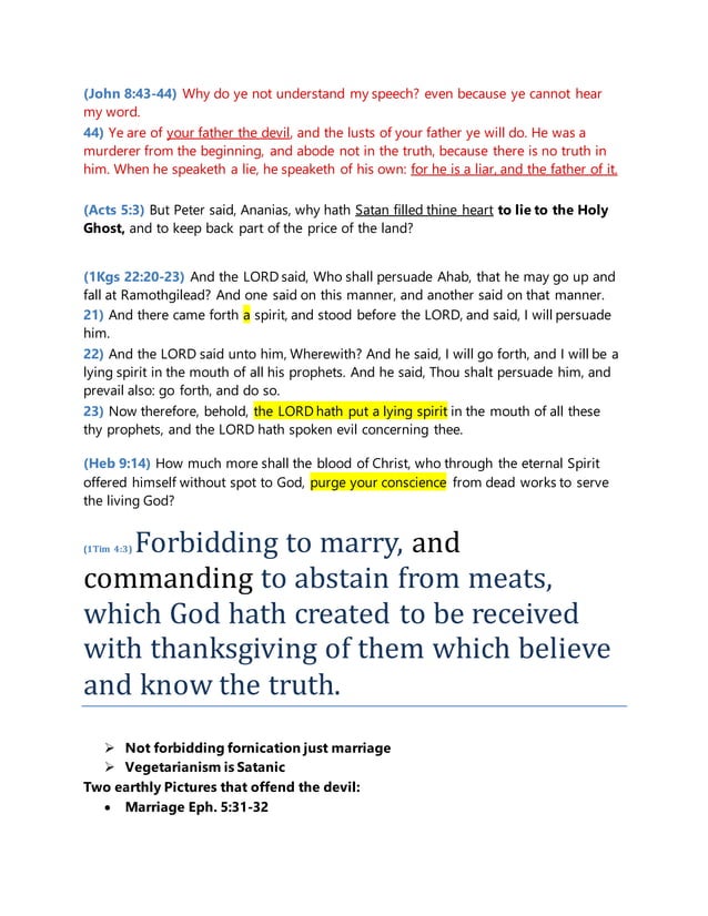 Doctrines of devils | PDF