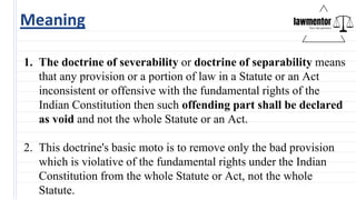 doctrines of severability full Overview .pdf
