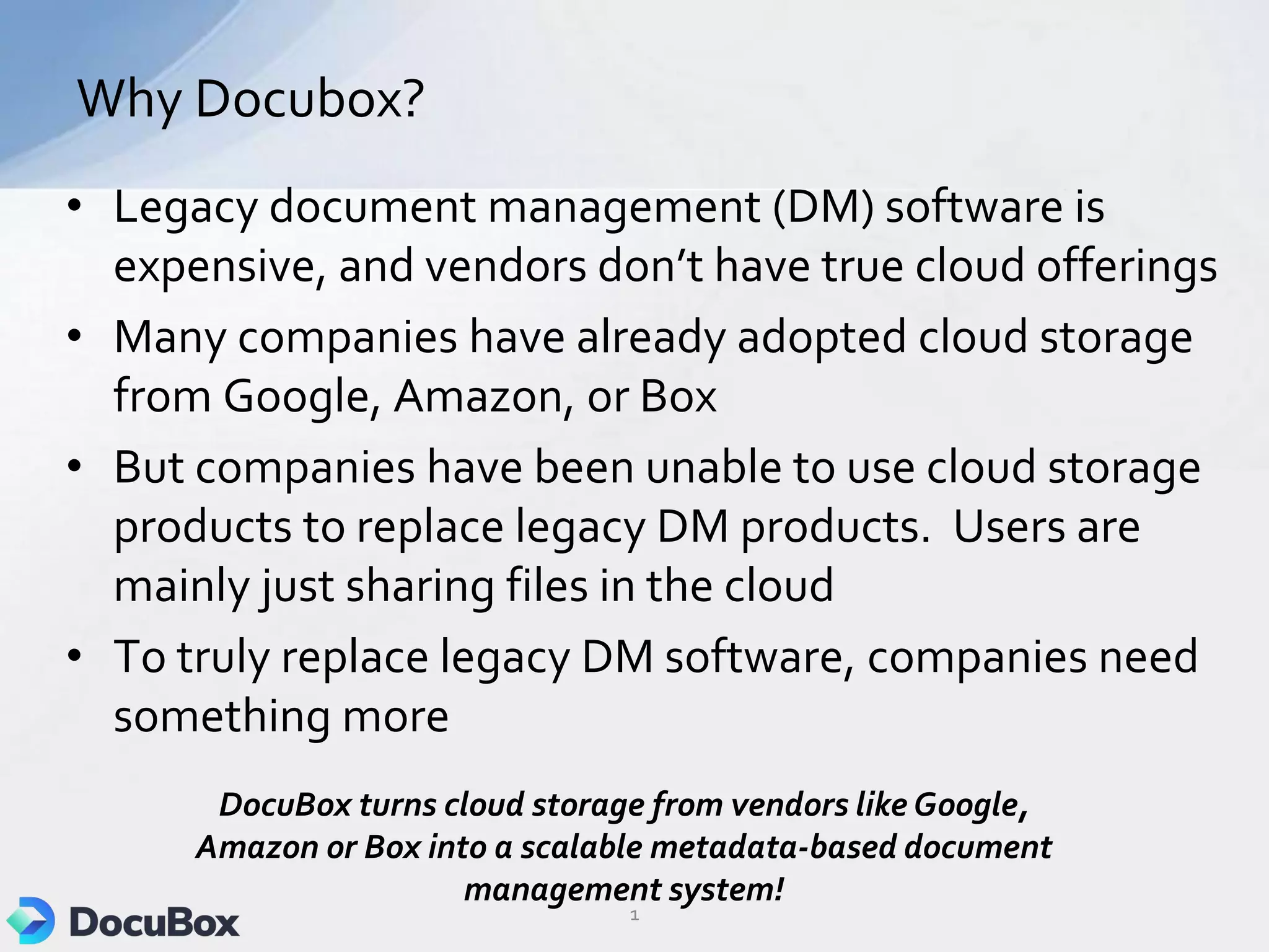 Docu box intro_12-07-17 | PPT | Free Download