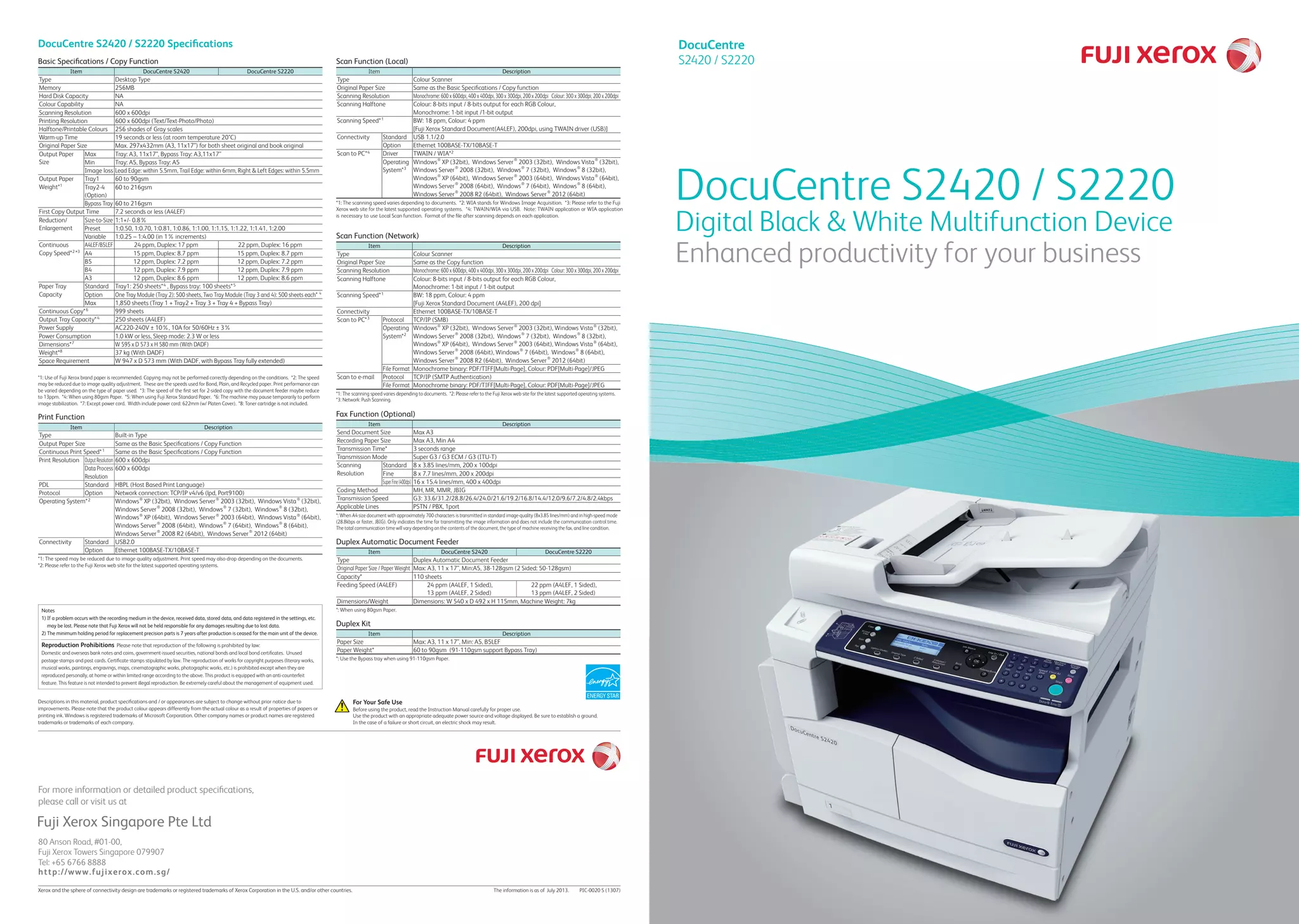 Docucentre S2420 S2220 | PDF