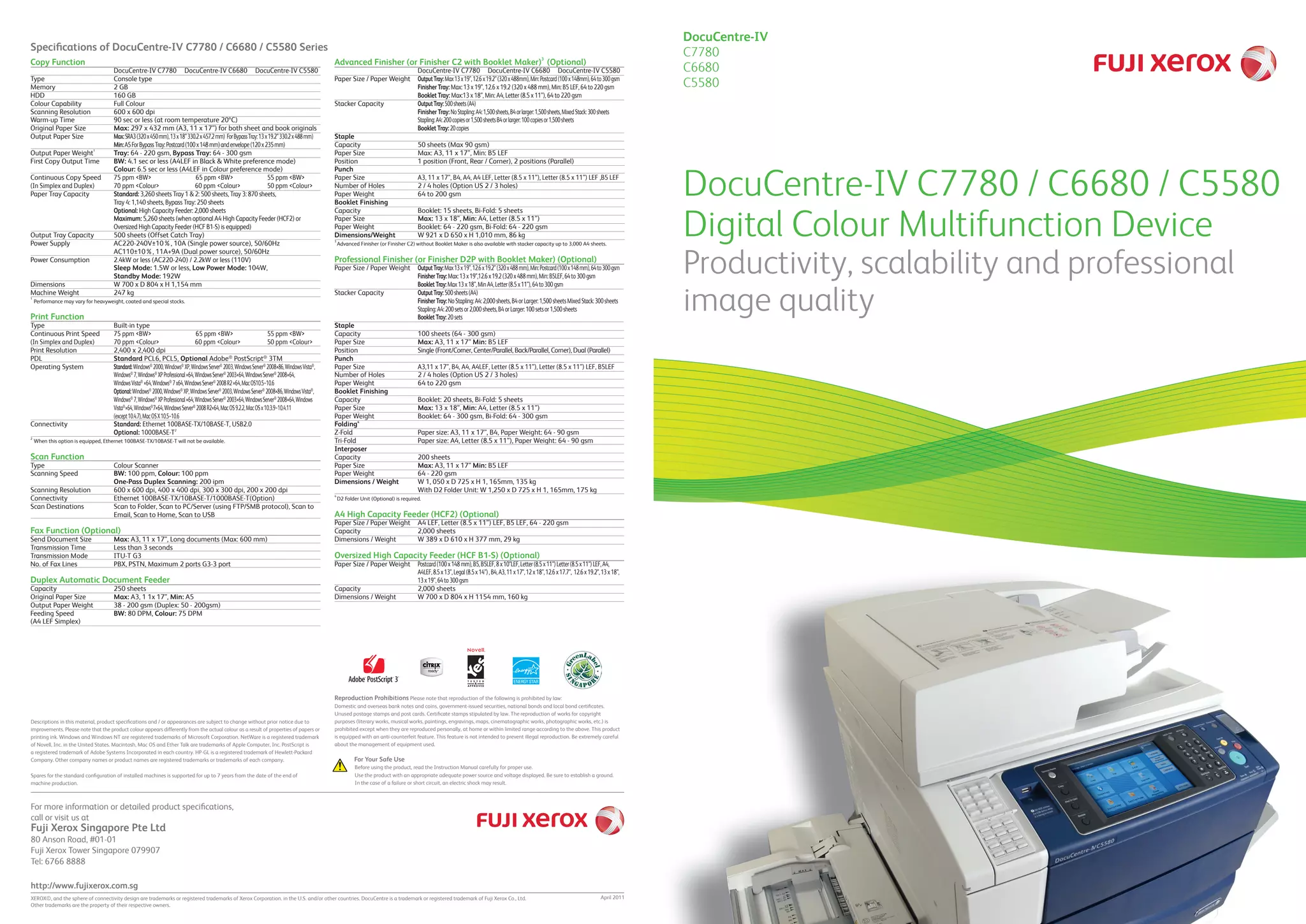 DocuCentre-IV C7780 C6680 C5580 | PDF