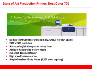 Docucolor 700 From Xerox | PPT