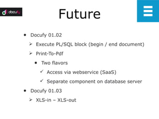 Doxxy: Document and Report generation for Oracle made easy | PPTX
