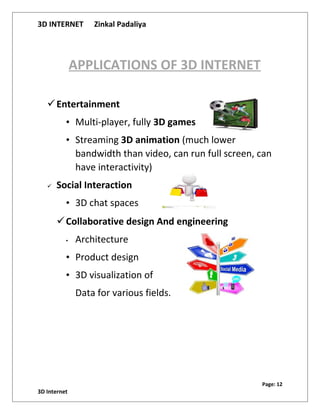 Documenation on 3D internet | DOC