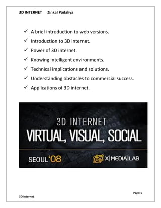 Documenation on 3D internet | DOC