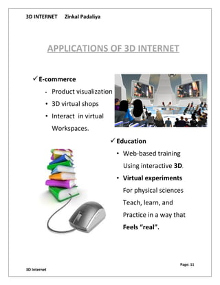 3d Internet Applications