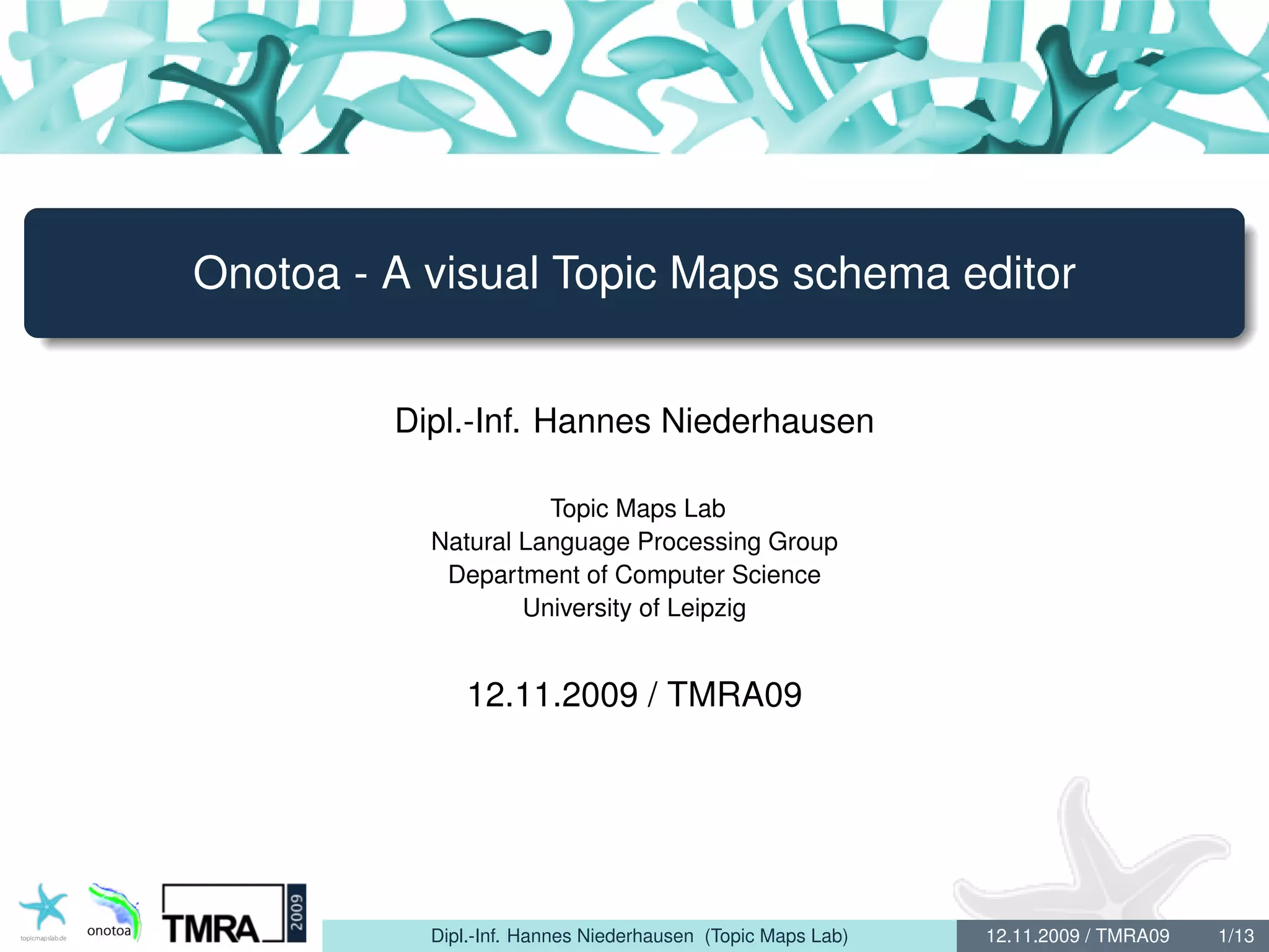 Onotoa - a Visual Topic Map Schema Editor | PPT