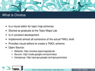Onotoa - a Visual Topic Map Schema Editor | PPT