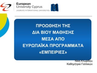 δια βιου μαθηση μεσα απο ευρωπαϊκα προγραμματα | PDF