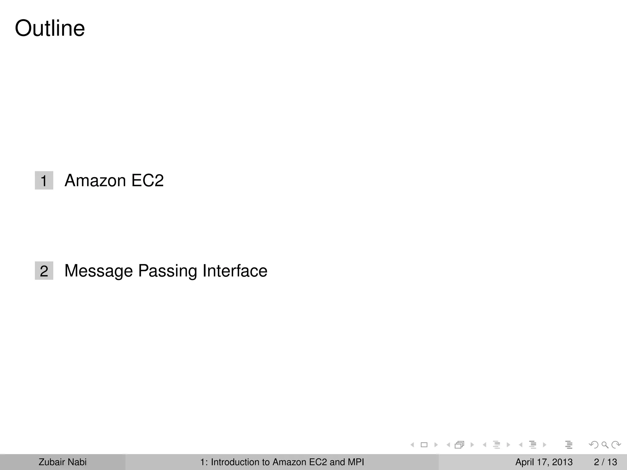 Lab 1: Introduction to Amazon EC2 and MPI | PPT