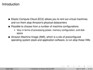 Lab 1: Introduction to Amazon EC2 and MPI | PPT