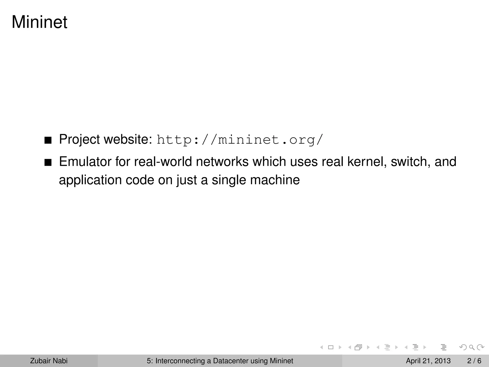 Lab 5: Interconnecting a Datacenter using Mininet | PPT