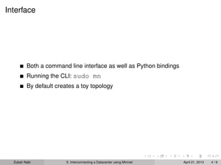 Lab 5: Interconnecting a Datacenter using Mininet | PPT